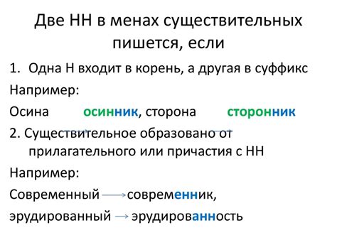 Правописание Н и НН в именах существительных Online Presentation