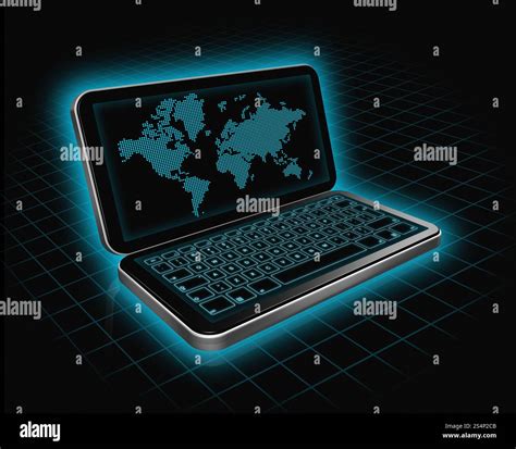 Futuristic Mobile Phone Portable Pda 3d Mobile Phone Pda With Two Screens Isolated On