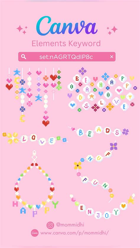 Canva Elements Keyword Pixel Beads In 2025 Canvas Learning Scrapbook Canvas Keyword Elements