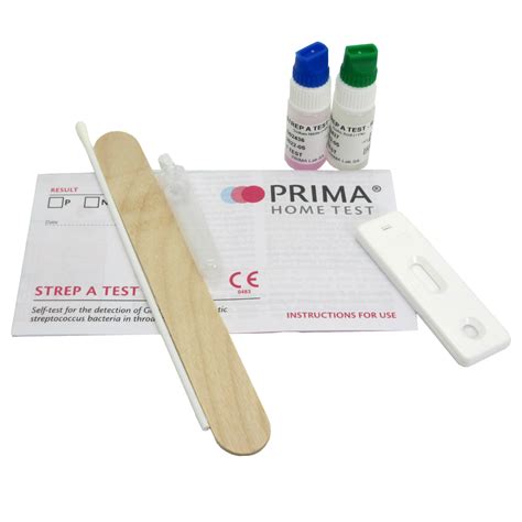 Prima Strep A Throat Swab Test Streptococcus Infection Testing Kit Home Health Uk