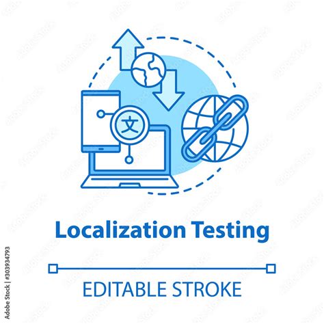 Localization Testing Turquoise Concept Icon Software Development Stage Idea Thin Line