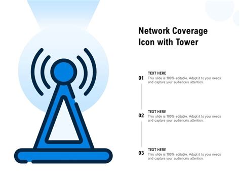 Network Coverage Icon With Tower Powerpoint Slides Diagrams Themes