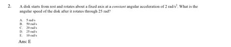 Solved A Disk Starts From Rest And Rotates About A Fixed Chegg