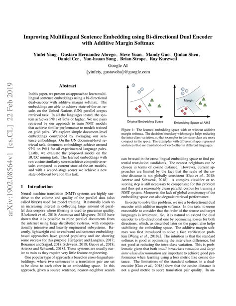 Pdf Improving Multilingual Sentence Embedding Using Bi Directional