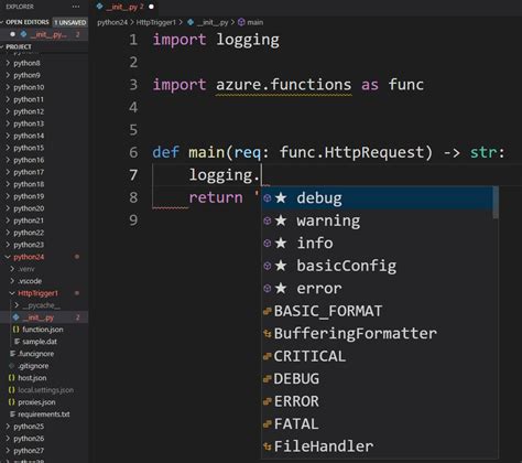 C No Intellisense In Azure Function Project In My Vs Code Solution