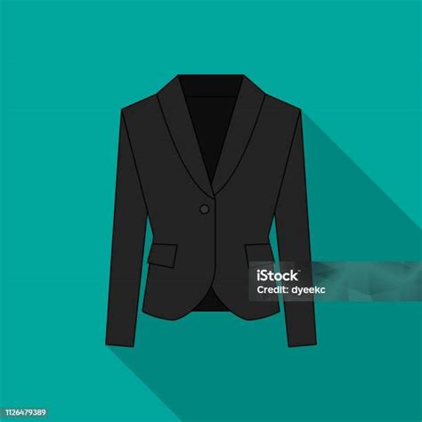남자 재킷 또는 라인 디자인의 자 켓 이나 정장 기호 간단한 평면 벡터 아이콘 웹 모바일 애플 리 케이 션 디자인에 대 한 재킷 그림 0명에 대한 스톡 벡터 아트 및 기타