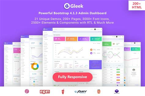 Gleek Powerful Bootstrap4 Admindashboard Html Bootstrap 4 Jquery Html