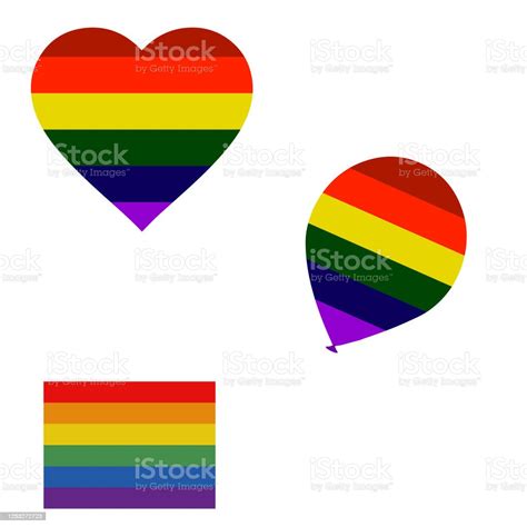 무지개 색의 심장 깃발 및 풍선 Lgbtqi 0명에 대한 스톡 벡터 아트 및 기타 이미지 0명 3차원 형태 Lgbt 프라이드의 달 Istock