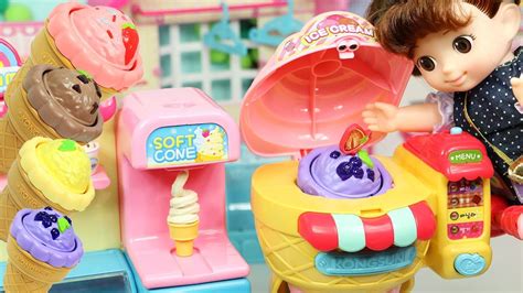 콩순이 아이스크림 가게 장난감 주방놀이 뽀로로 달님이 디저트 요리 만들기 Kongsuni Ice Cream Shop Toys