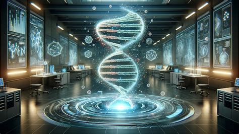 Premium Photo Exploring Genetic Information Through Digital Dna Visualization