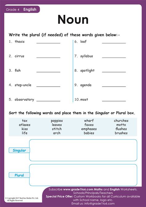 Grade 4 Grammar Worksheets Engaging Exercises For Effective Learning