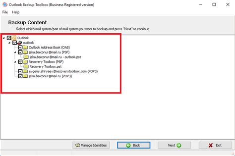 how to backup and restore microsoft outlook including files settings
