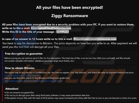Ziggy Ransomware Decryption Removal And Lost Files Recovery Updated