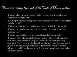 Hammurabi S Code PPT