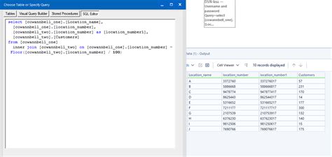 solved visual query builder connection on part of anothe alteryx