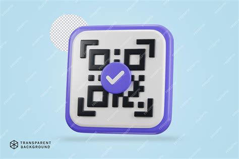 Premium Psd Qr Code Scanning Payment Verification Qr Code 3d Icon
