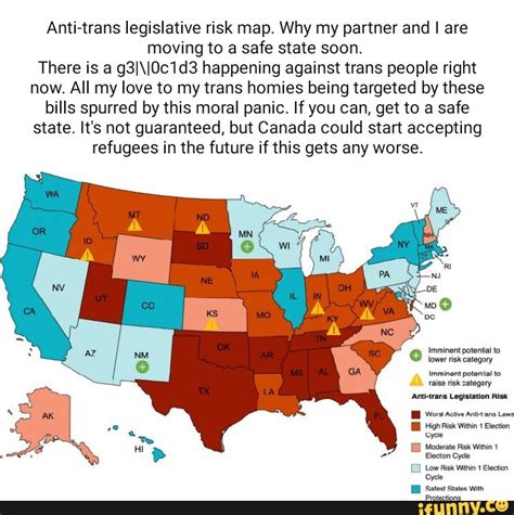 Anti Trans Legislative Risk Map Why My Partner And I Are Moving To A Safe State Soon There Is
