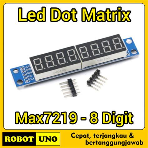 Jual Max7219 Led Dot Matrix 8 Digit Digital Tube Display Control Kota