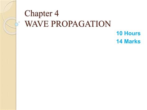 Wave Propagation Pptx