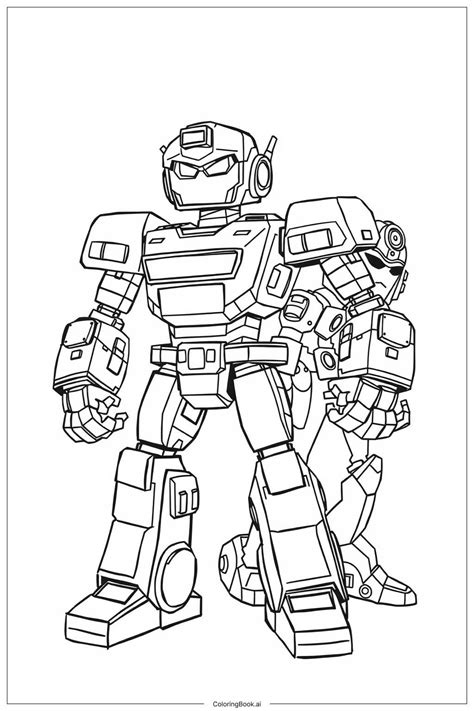 변형로봇 사명 중 색칠하기 페이지 무료 Pdfandpng 인쇄 가능