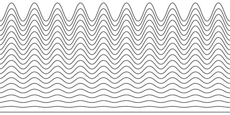 A Collection Of Wavy Zigzag Horizontal Wiggly Lines Seamless Borders And Smooth And Angular