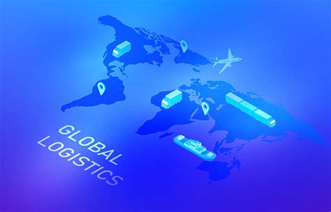 글로벌 온라인 스마트 물류 개념 비즈니스 물류 트럭 선박 및 비행기로 배송 운송 기술 벡터 일러스트 레이 션 컨테이너선에 대한 스톡 벡터 아트 및 기타 이미지 Istock
