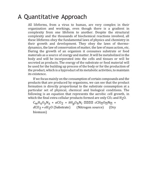 A Quantitative Approach Despite The Structural Complexity And The Thousands Of Biochemical