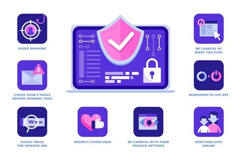 Free Vector Protect Against Cyber Attacks Infographic
