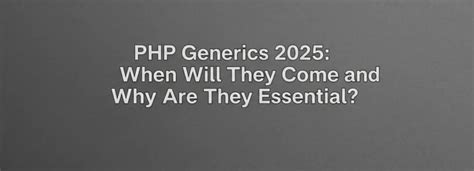 Php Generics What They Are And When Theyll Arrive Laravel News Posted On The Topic Linkedin