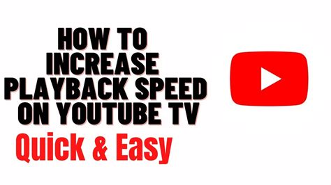 How To Increase Playback Speed On Youtube Tv How To Change Playback Speed On Youtube Tv YouTube