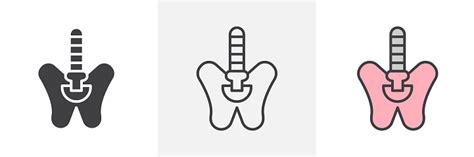 골반 영역 아이콘은 검은 색과 컬러 버전으로 설정되었습니다 개념에 대한 스톡 벡터 아트 및 기타 이미지 개념 개념과 주제 건강관리와 의술 Istock