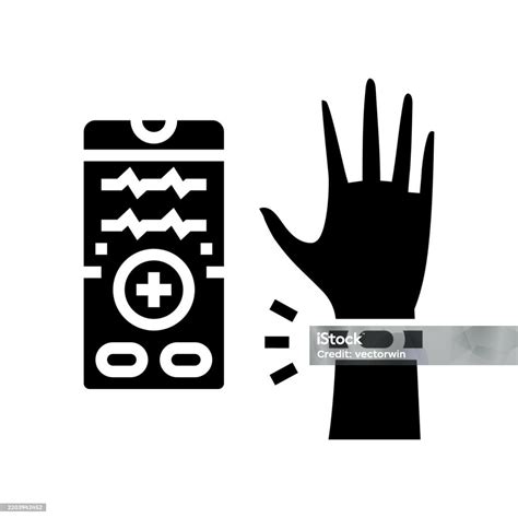 Sensor Kesehatan Biometrik Inovasi Perawatan Kesehatan Ikon Vektor