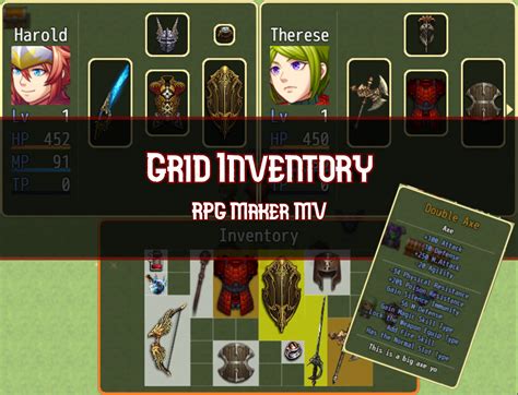 Grid Inventory For RPG Maker MV By MagnusRubin