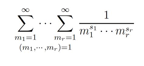 Math Mode How Can I Write Multiple Line At The Bottom Of Multiple