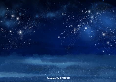 푸른 별이 빛나는 밤하늘 별빛 푸른 별이 빛나는 하늘 밤하늘 배경 일러스트 및 사진 무료 다운로드 Pngtree