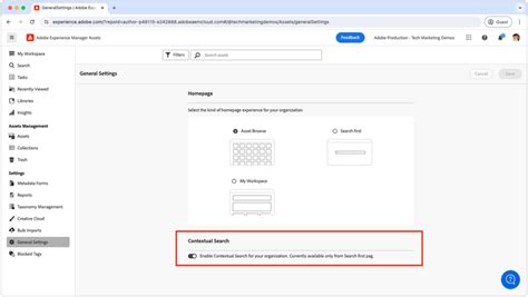 contextual search adobe experience manager