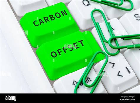 Conceptual Display Carbon Offset Conceptual Photo Reduction In