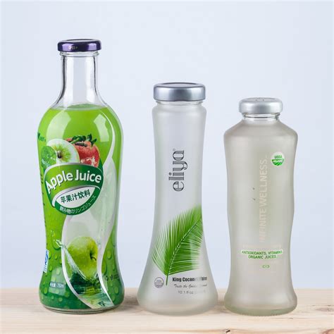 Empty Glass Juice Bottle With Metal Lid200ml 250ml Glass Juice Bottle