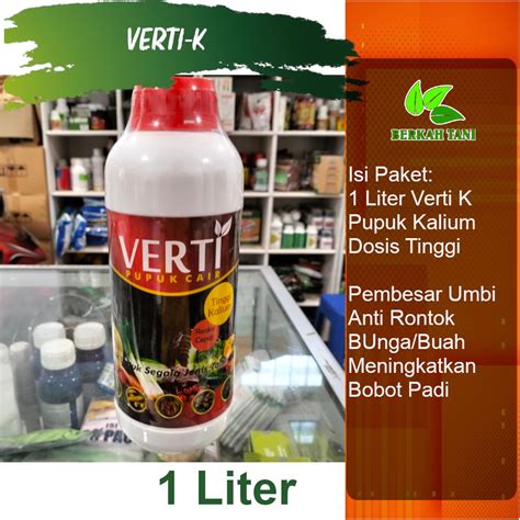 Jual Vertine K 1 Liter Pupuk Kalium Penambah Bobot Padi Dan Booster