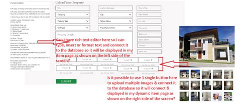 Rich Text Editor And Single Button Multiple Images Upload Velo By Wix