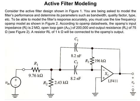 Solved Active Filter Modeling Consider The Active Filter Chegg Com