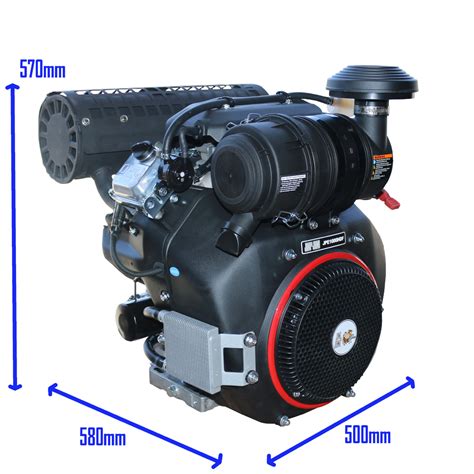 33hp 1000cc V Twin Horizontal Shaft Engine Electric Start With Muffler