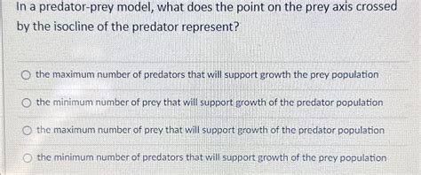 solved in a predator prey model what does the point on the