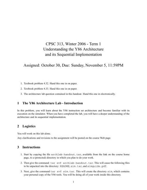 Cpsc 313 Winter 2006 Term 1 Understanding Ugradcsubcca
