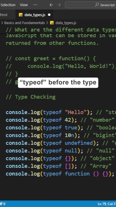 check type of data type in javascript javascript typeof coding webdevelopment programming