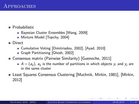 A Lattice Based Consensus Clustering Ppt