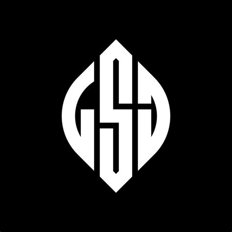 Lsj Circle Letter Logo Design With Circle And Ellipse Shape Lsj Ellipse Letters With