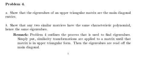 Show That The Eigenvalues Of An Upper Triangular Chegg Com
