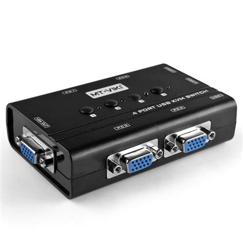 Port USB KVM Switch Rack Mount Manual Box Adapter With VGA USB KVM Cable EBay