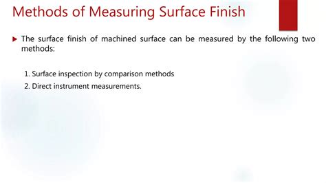 Measurement Of Surface Finish PPTX